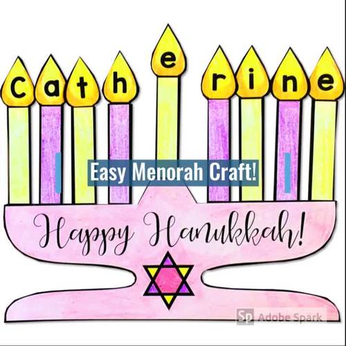 Hanukkah Craft Activities | Editable Menorah Craft | Holidays Around ...