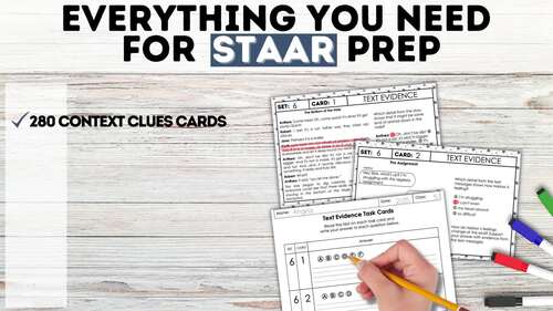 STAAR 2.0 Reading Language Arts Task Cards with New Item Types | 4th & 5th