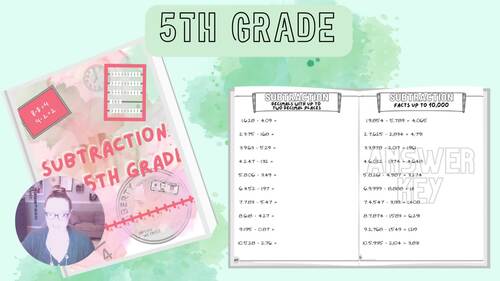 5th Grade Subtraction to 10,000 AND 2-4 digit subtraction AND decimals