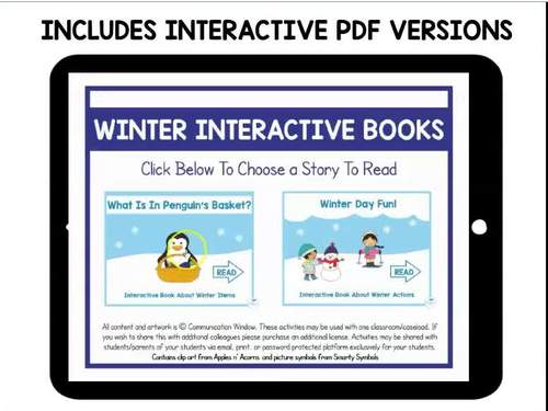 Winter No Print Digital Interactive Books and Boom Cards | TPT