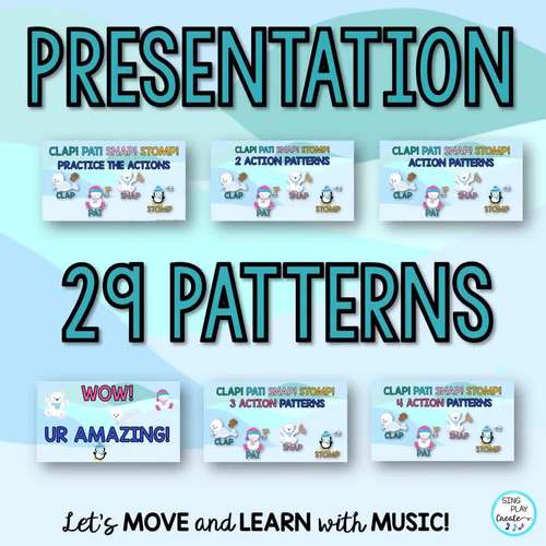 Winter Body Percussion Steady Beat Play Along Activities by Sing Play ...