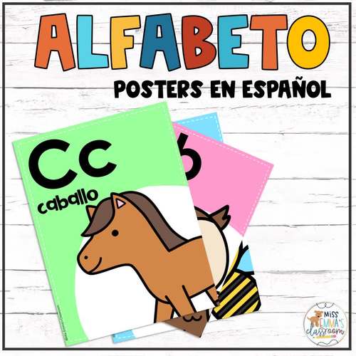 Alphabet posters in Spanish, Posters del alfabeto en Español | TpT