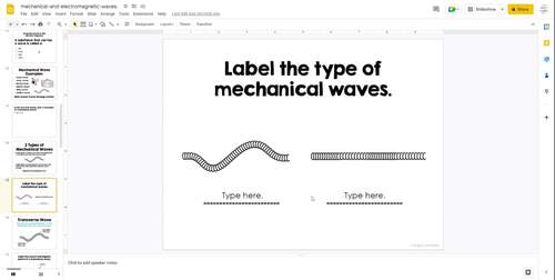 Mechanical and Electromagnetic Waves Interactive Lesson | TPT
