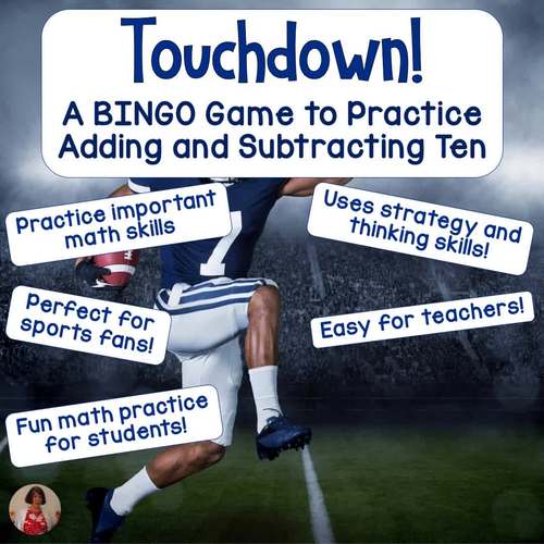 Adding and Subtracting Tens Football Themed BINGO Game by Elementary ...