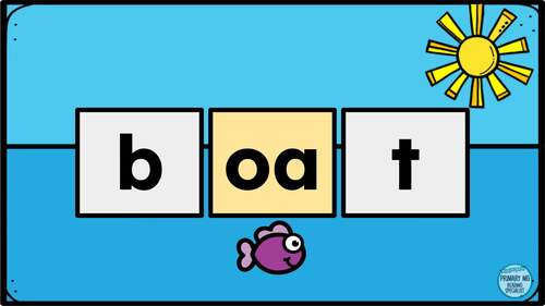 Summer Vowel Teams OA and OW | Blending Boards | Google Slides and ...