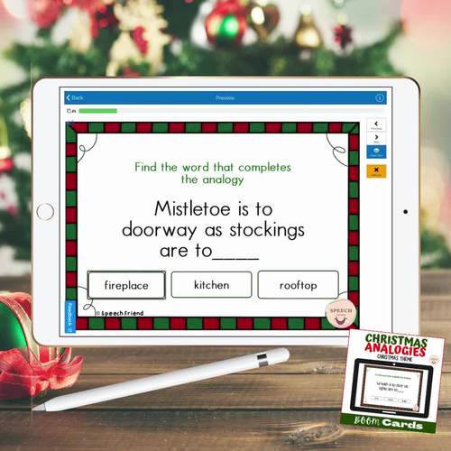 Christmas Analogies Boom Cards by Speech Friend | TPT