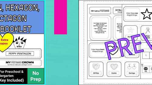 2D Shapes: Pentagon, Hexagon, and Octagon Tracing & Coloring For ...