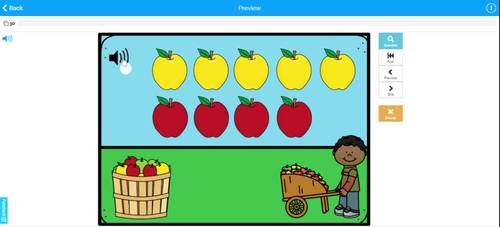 Fall Math Boom Cards Comparing Numbers Kindergarten Counting Objects