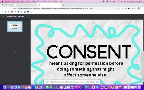 Consent Posters & Worksheet (printable + editable link) Social ...