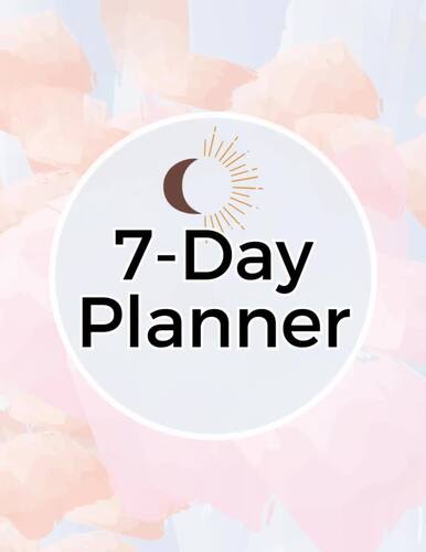 Peach Weekly Planner Printable | 7-Day Organizer for Goals, Mood, Water ...