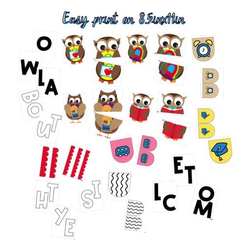 Owl - Back to school Bulletin Board, Welcome back to school, Editable