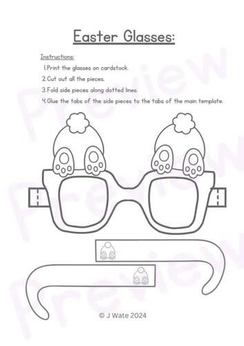 Easter Bunny Glasses Craftivity: Art Activity & Dramatic Role Play ...