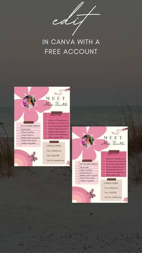 Editable Meet the Teacher Bio Template | Back to School Night Template