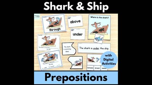 Shark and Ship Prepositions of Place or Positional Words Activities