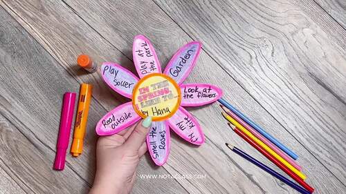Spring Craft & Writing Prompts Activity | Flower Coloring for ...