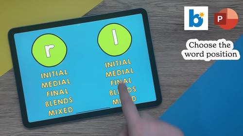 l & r Color By Speech Artic Game Spring Theme Boom™ Card, PPT & Printable