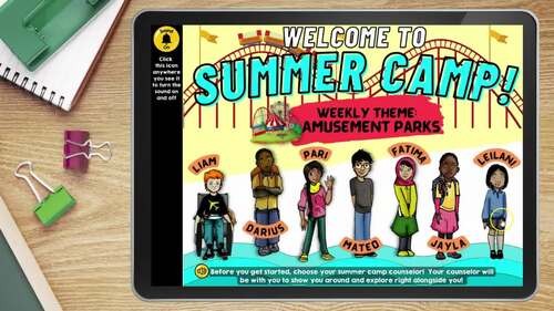 Amusement Parks LINKtivity® (Fast Finisher, Fun Friday, Sub Plans)