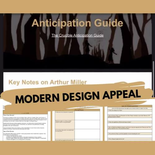 The Crucible | Literature Bundle (Slides, Essay, Guides, + Worksheets)