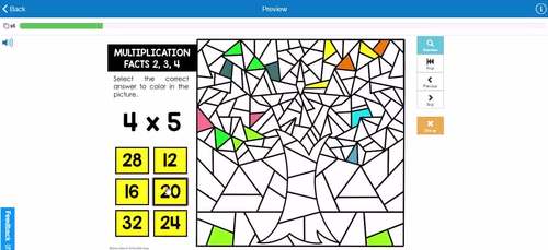 Multiplication Facts Review 2 to 4 Boom Cards by The KNA Shop | TPT
