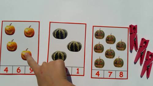 Pumpkin Activities Math Alphabet Clip Cards Special Education Autism Sped