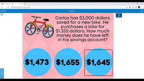 Subtraction Word Problems Boom Cards by Hands on Learning LLC | TPT