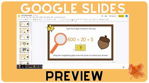 Place Value 3 Digit numbers task cards Fall Math by Jane Feener | TPT