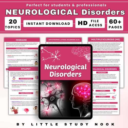 Neurological Disorders Teaching Bundle | Brain & Nervous System Printable