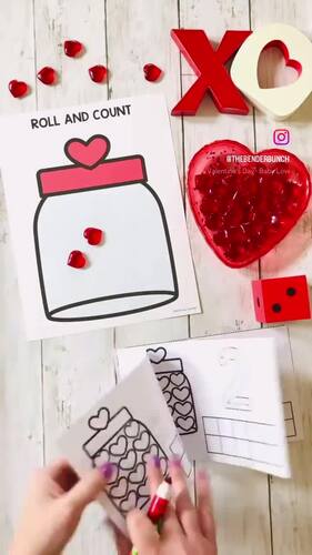 Valentine's Counting 1 - 12 - Fine Motor, Numbers, Number Words, & Ten ...