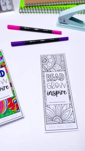 Colouring In Bookmarks - Book Week 2023 - Read, Grow, Inspire | TPT Colouring In Bookmarks - Book Week 2023 - Read, Grow, Inspire | TPT