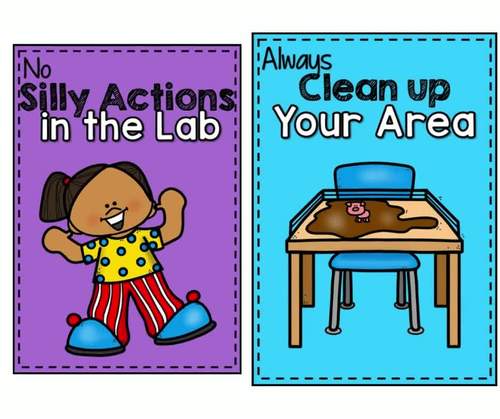 Science Lab Safety Posters (All Grades) by Miss Rainbow Education