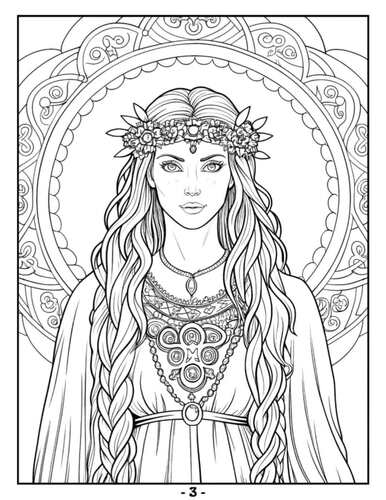 Goddesses of Mythology: Adult Coloring Pages - Fantasy Coloring Book ...