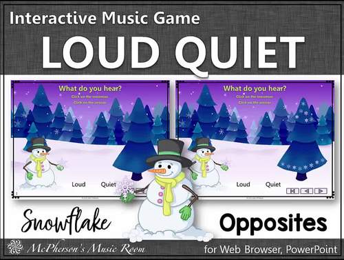 Winter Music Dynamics Loud Quiet Interactive Music Game {snowflake}