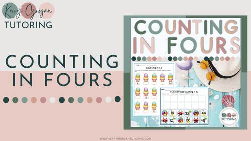 Skip Counting 4 by Kerry Grogan Tutoring | TPT