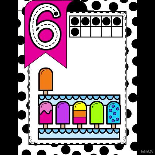 Popsicle Themed Counting Objects up to 10 Classroom Posters | TPT