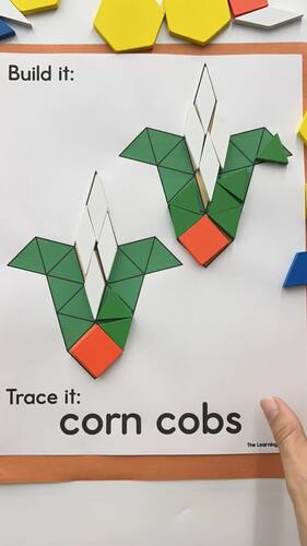 NO PREP Fall Tangram Mats for Fine Motor Centers in September October ...