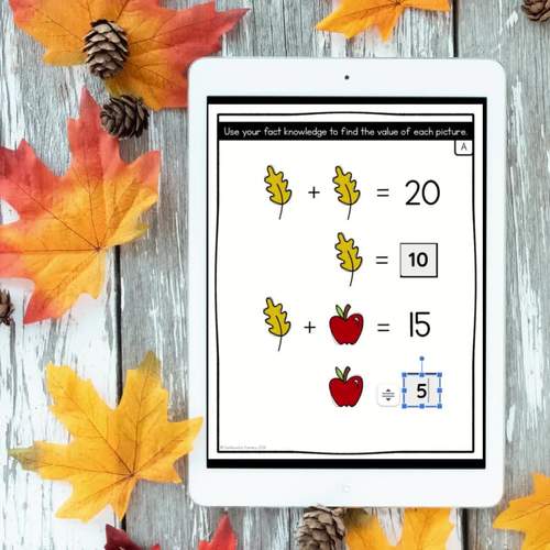 Fall Math Enrichment Picture Puzzle Brain Teasers | Digital & Printable