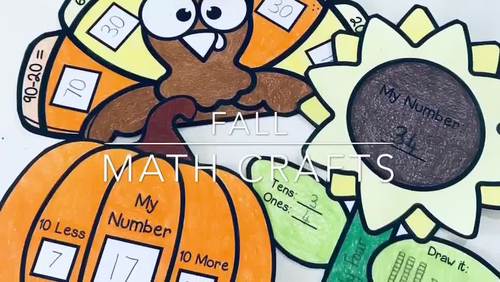 First Grade Fall Math Crafts by Terrific Teaching Tactics | TPT