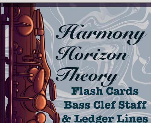 Flash Cards Bass Clef Notes on the Staff and Ledger Lines | TPT