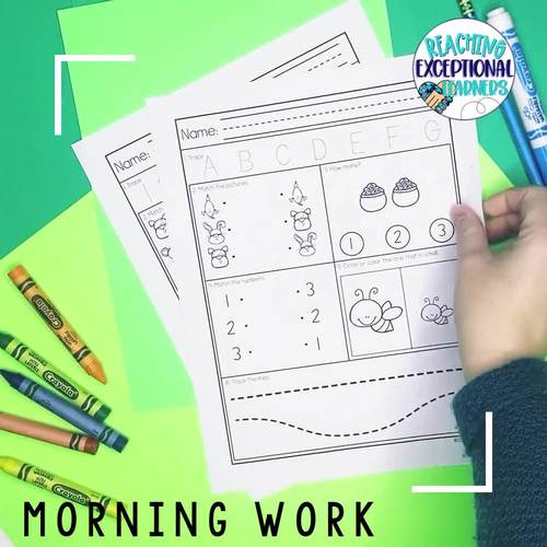 March Morning Work Level 1 by Reaching Exceptional Learners | TPT