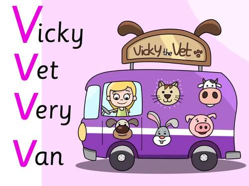 /v/ Vicky Vet Phase 2 phonics by Groovy Phonics | TPT