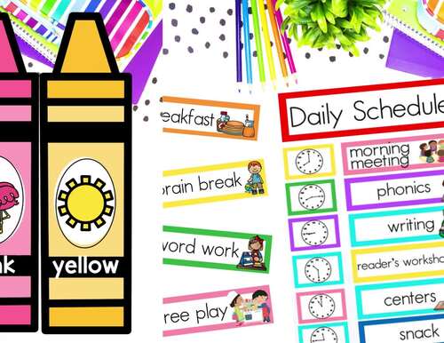 Classroom Decor Bundle Rainbow Bright Decor | TPT