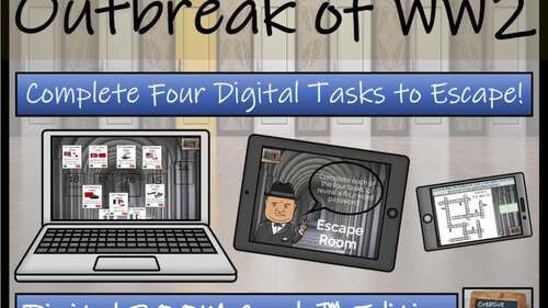 Outbreak of World War 2 BOOM Cards™ Digital Escape Room Activity