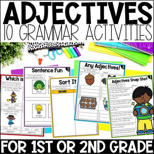 Adjectives Activities, Grammar Worksheets and Adjective Anchor Charts ...