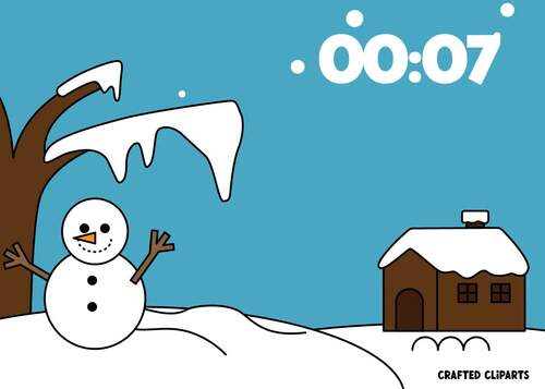 Winter Visual Timer Countdown Classroom Management Tool Transition PPT ...