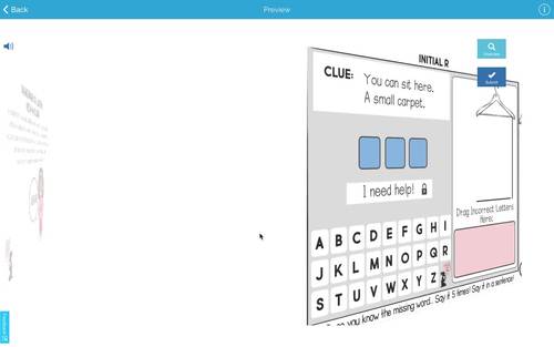 Initial R Articulation Boom Cards™ Build-A-Kid Hangman Game Speech