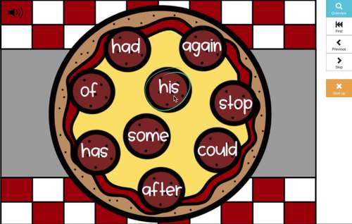 First Grade Sight Words Boom Cards (Pizza Sight Words) | TPT