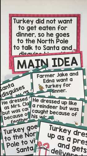 Turkey Claus Christmas Reading Comprehension Read Aloud Book & Activities