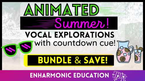 ANIMATED Summer Vocal Explorations • BUNDLE & SAVE • No prep! • End of ...