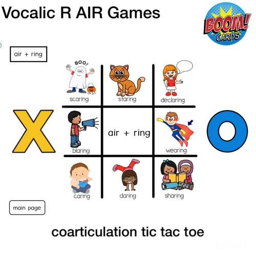 AIR Vocalic R Boom Card Games | Speech Therapy | Articulation | TpT
