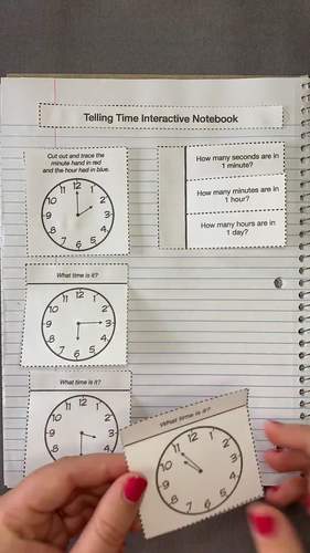 Telling Time Interactive Notebook for Second Grade by Cait's Creations
